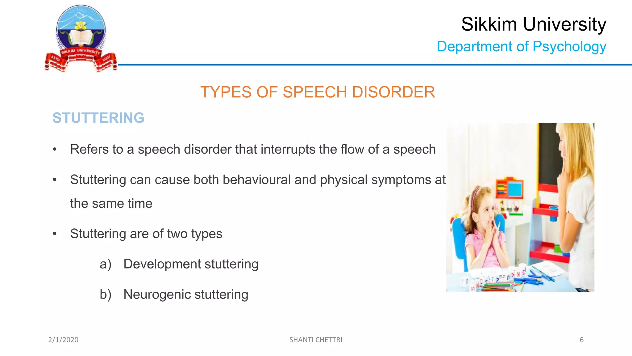 Speech disorder | PPTX