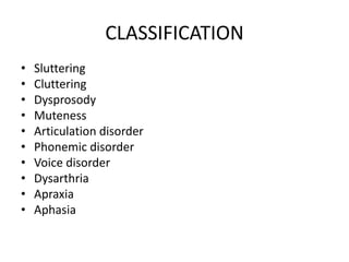 Speech disorder | PPT | Free Download