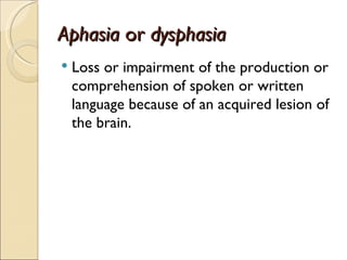Speech disorders by DR,ARSHAD | PPT