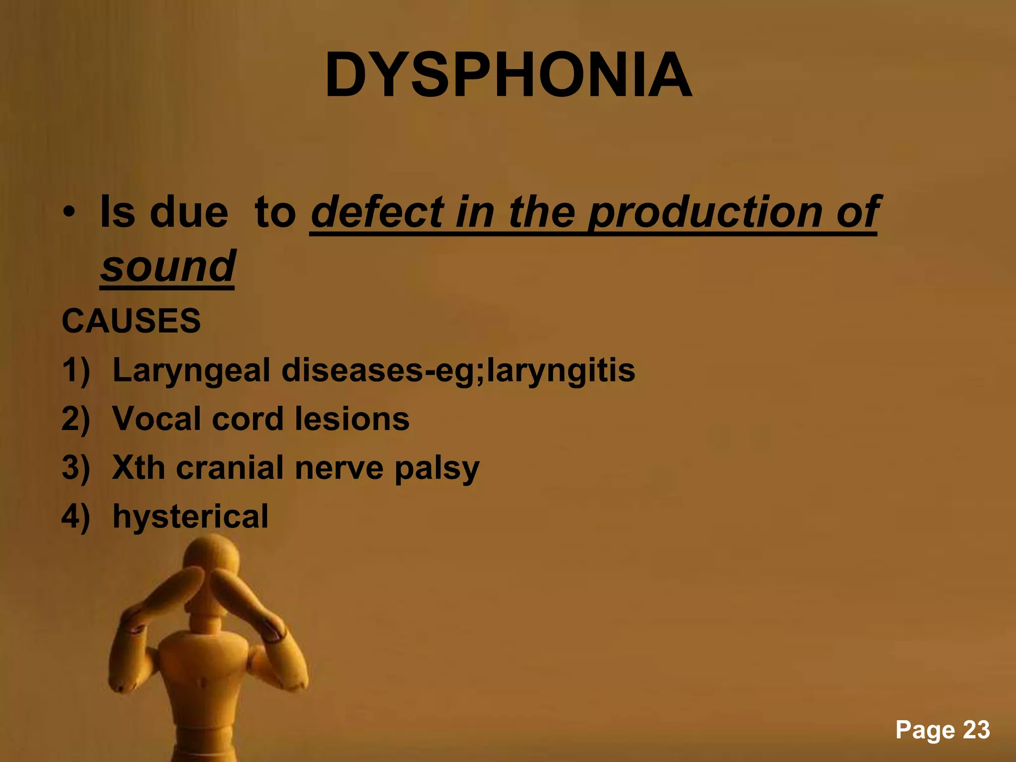 Speech disorders | PPTX | Brain and Nervous System Disorders | Diseases ...