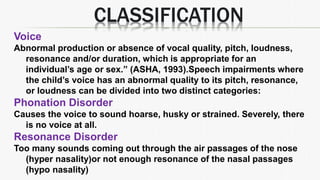 speech disorders.pptx-Describe various educational needs of students ...