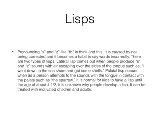 Speech Disorders | PPT