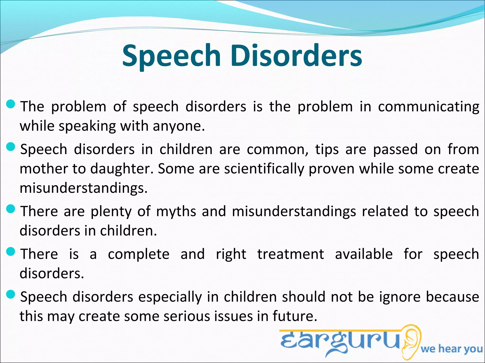 Speech disorders in children | PPT