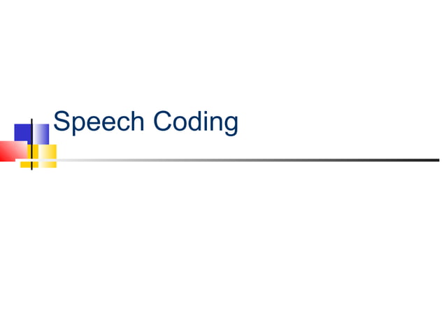 Speech encoding techniques | PPT | Digital Audio | Computer Software ...