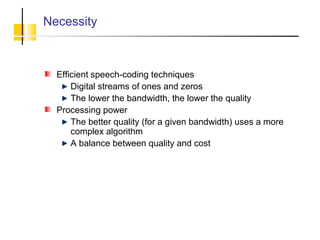 Speech encoding techniques | PPT