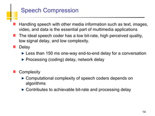 Speech encoding techniques | PPT