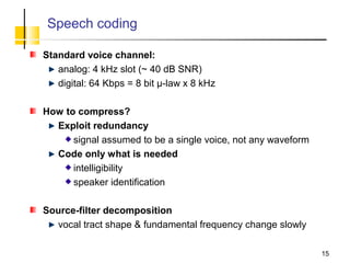 Speech encoding techniques | PPT