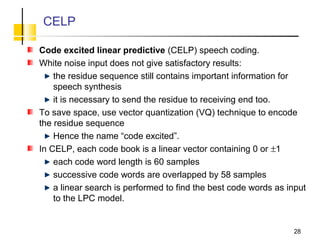 Speech encoding techniques | PPT | Digital Audio | Computer Software and Applications