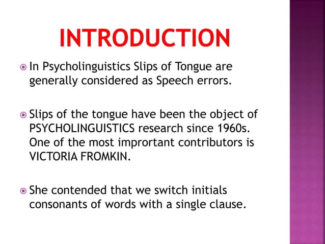 Speech error and slip of tongue | PPTX