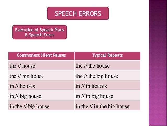Speech Error And Slip Of Tongue 8014