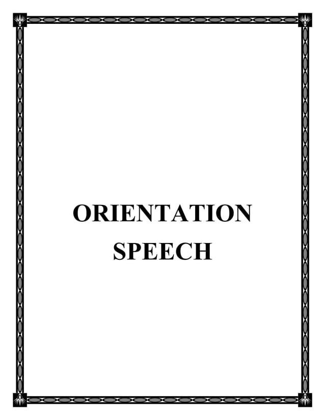 Speeches speeches