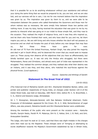 Speeches of M K Gandhi | PDF