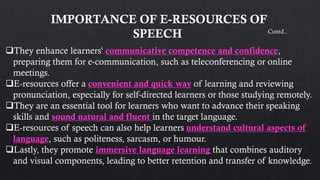 Speeches, Pronunciation and Conversation | PPTX | Online Education ...