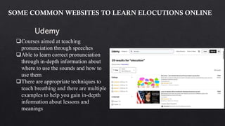 Speeches, Pronunciation and Conversation | PPTX | Online Education ...