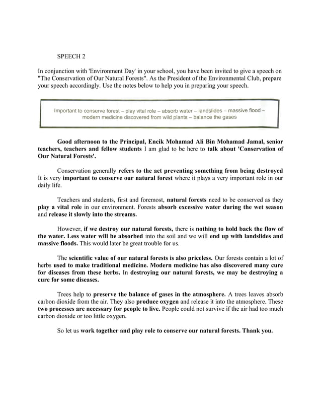 PT3 SPEECH essay sample | PDF