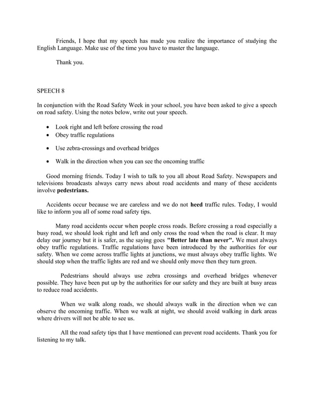 PT3 SPEECH essay sample | PDF