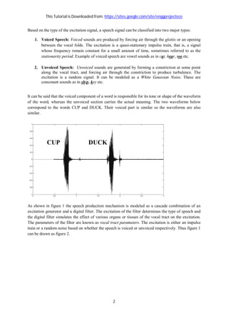 An Introduction to Various Features of Speech SignalSpeech features | PDF