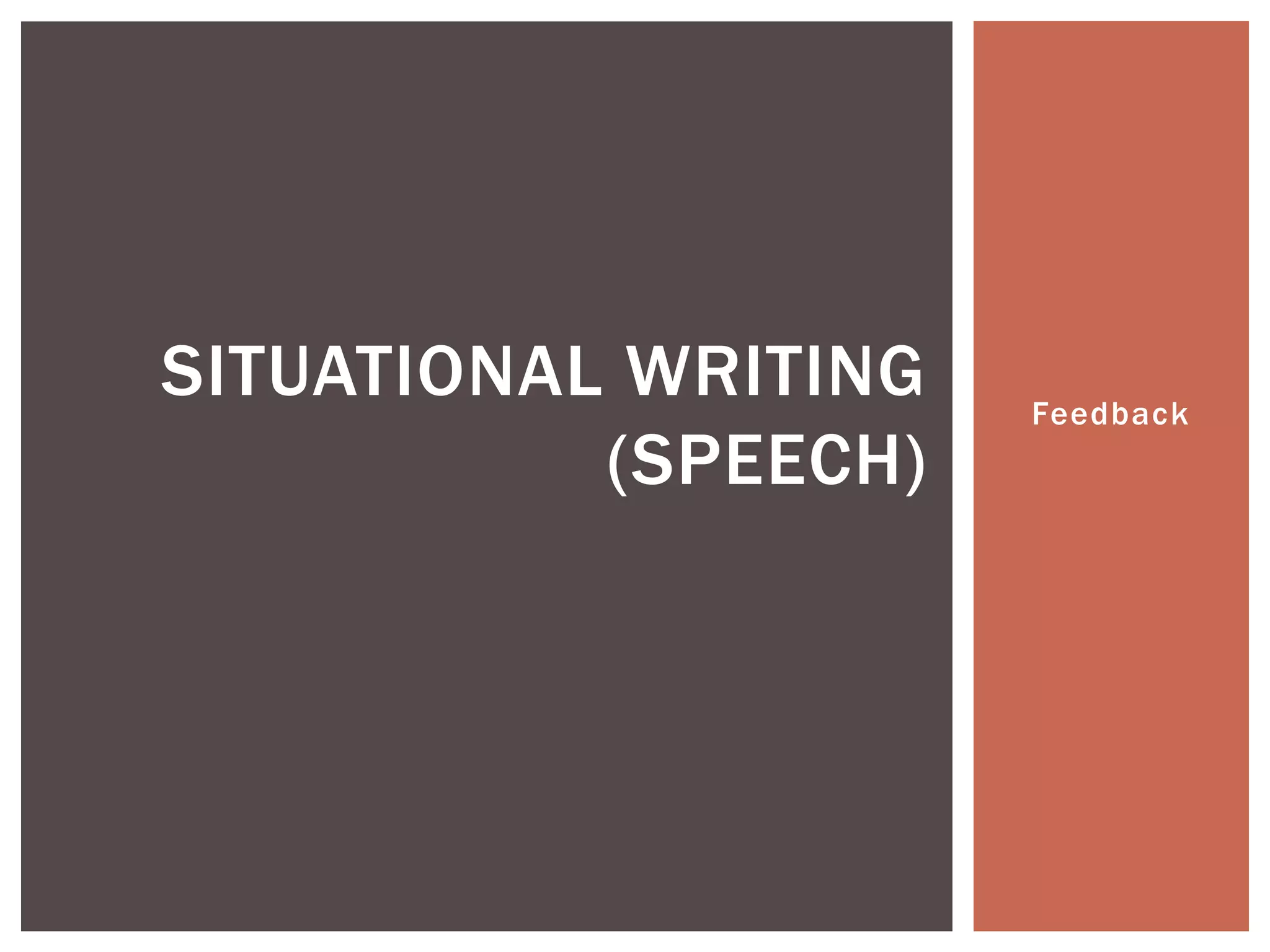 Speech feedback | PPTX