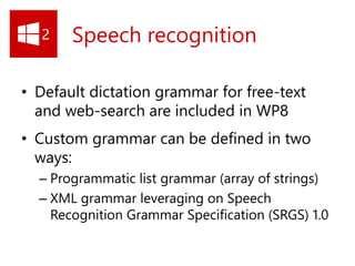 Speech for Windows Phone 8 | PDF | Digital Audio | Computer Software and Applications