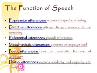 Speech function, politeness and cross cultural communication | PPT