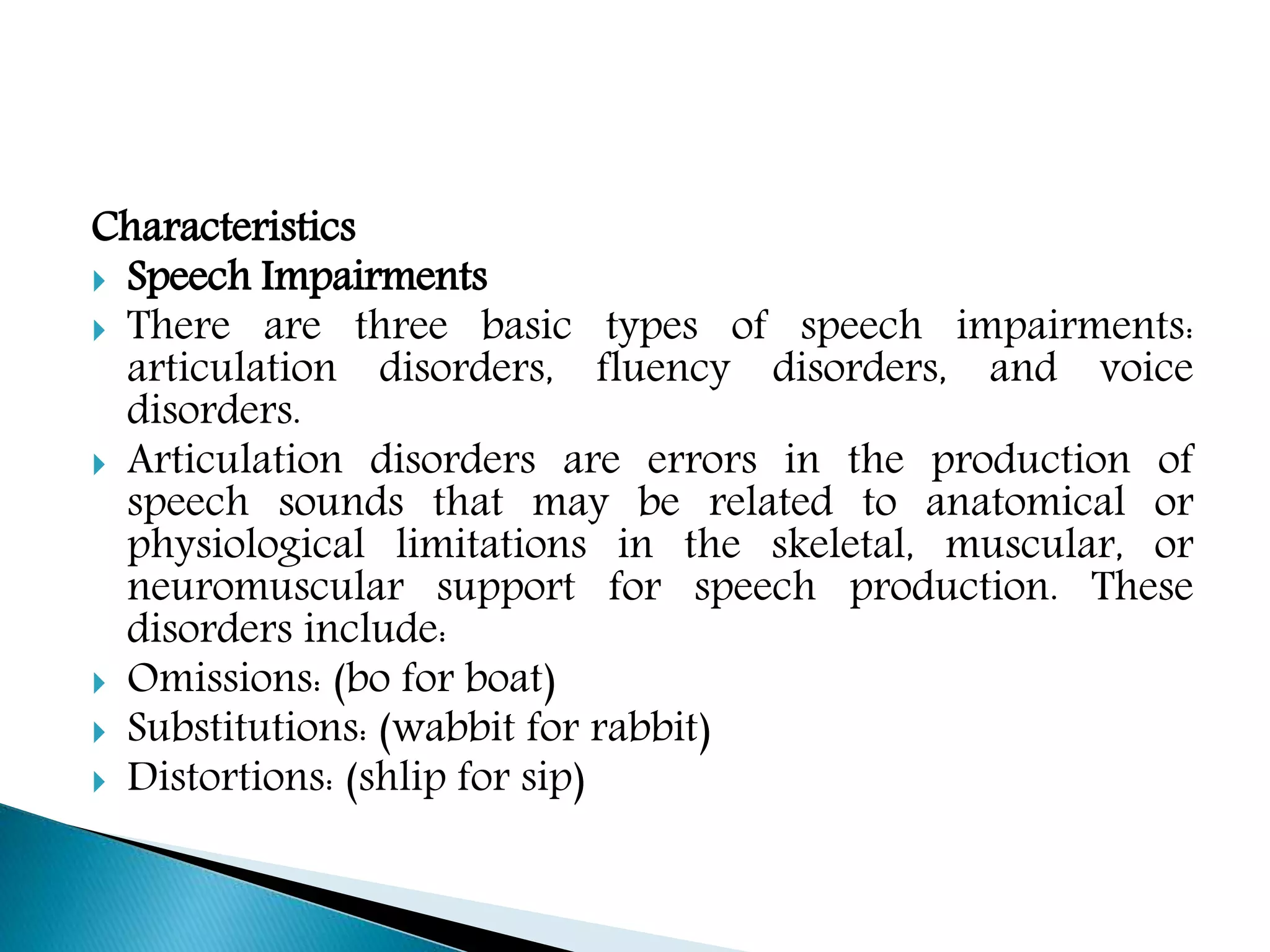 SPEECH IMPAIRMENT | PPTX