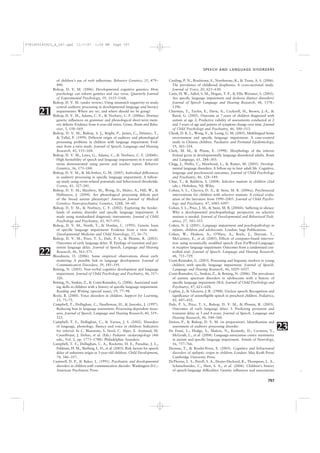 Speech and language disorders (2008) Bishop & Norbury | PDF