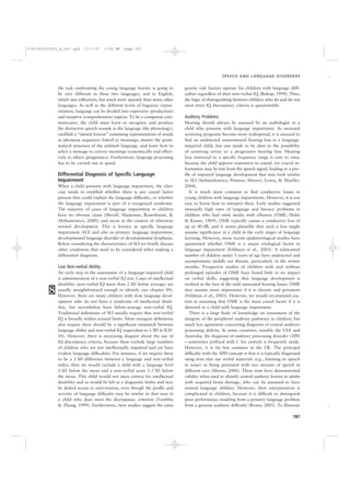 Speech and language disorders (2008) Bishop & Norbury | PDF