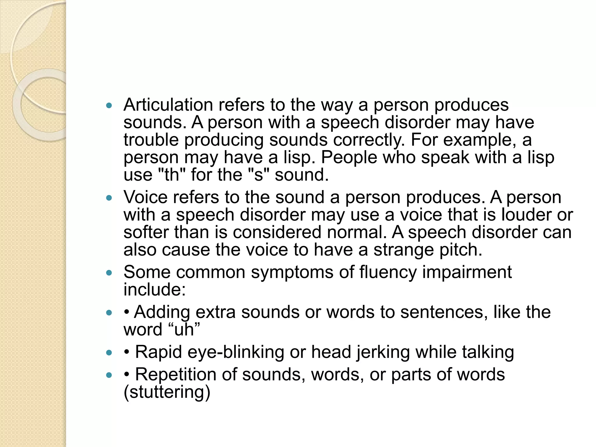Speech & language disorder | PPTX