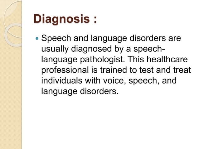 Speech & language disorder | PPTX