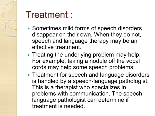 Speech & language disorder | PPTX