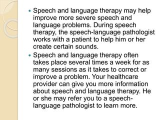 Speech & language disorder | PPTX