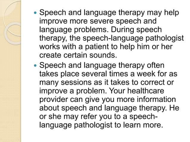 Speech & language disorder | PPTX