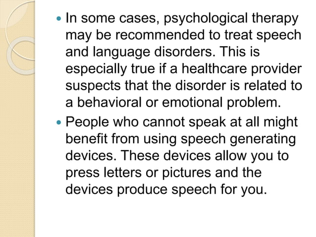 Speech & language disorder | PPTX