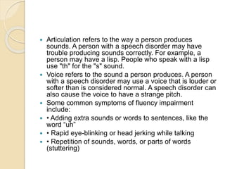 Speech & language disorder | PPTX