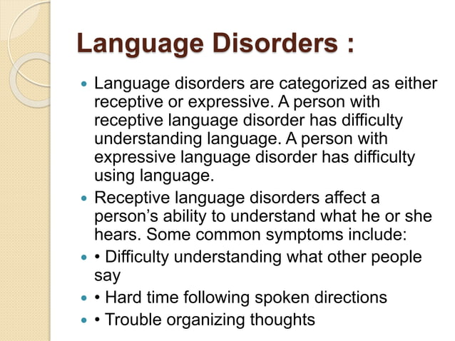 Speech & language disorder | PPTX