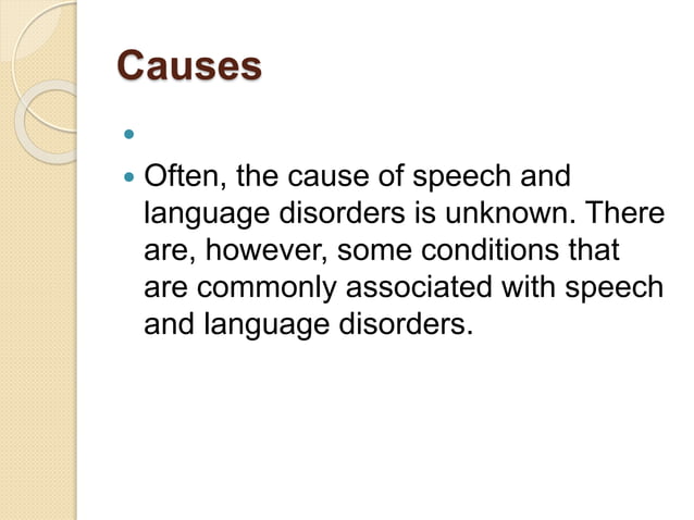 Speech & language disorder | PPTX