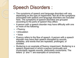 Speech & language disorder | PPT