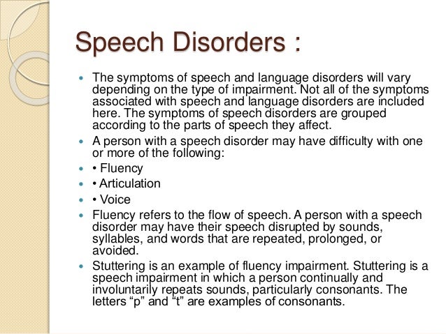 Speech Language Disorder Speech Language Disorder