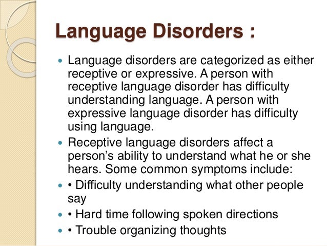 Speech Language Disorder Speech Language Disorder