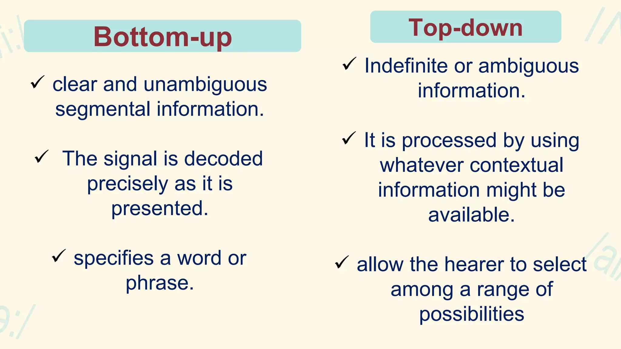 Bottom-up,Top-down Information | PPTX