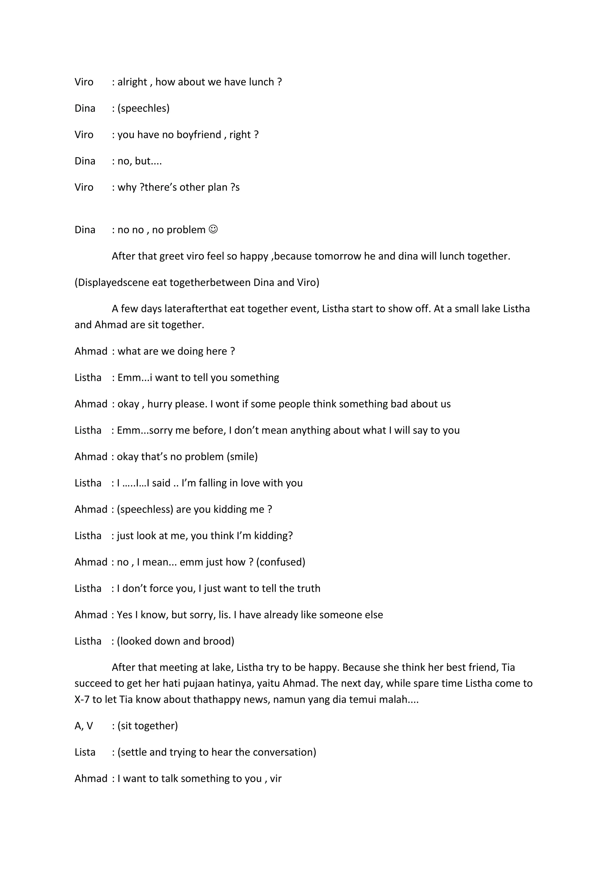 Teks/Naskah film Bahasa Inggris | DOCX