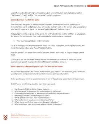 Speech Lessons 1-7 | PDF