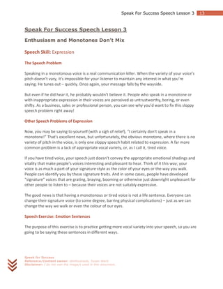 Speech Lessons 1-7 | PDF