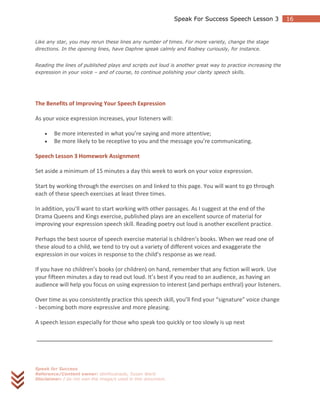 Speech Lessons 1-7 | PDF