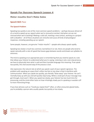 Speech Lessons 1-7 | PDF