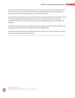 Speech Lessons 1-7 | PDF