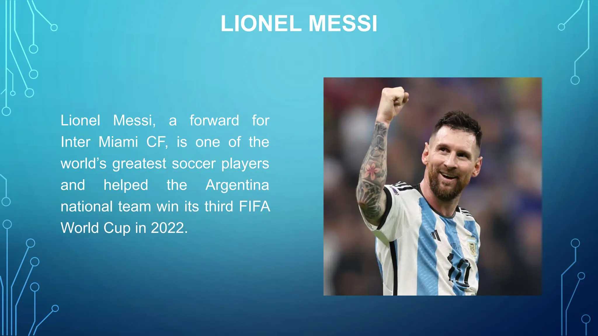 biografía Lionel Andrés Messi Cuccittini | PPT