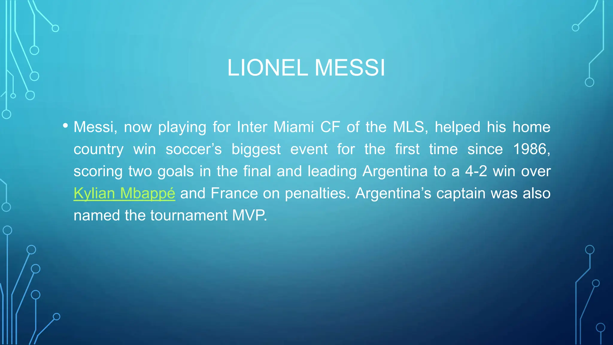 biografía Lionel Andrés Messi Cuccittini | PPT