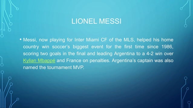 biografía Lionel Andrés Messi Cuccittini | PPT