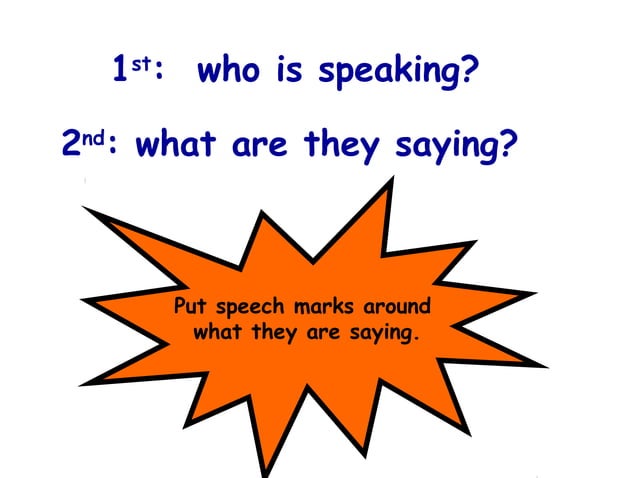 Using Speech marks | PPT